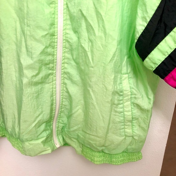 Urban Outfitters | Jackets & Coats | 8s Vintage Neon Green Windbreaker ...